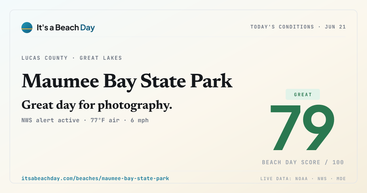 Maumee Bay State Park - Is it a beach day? - It's a Beach Day